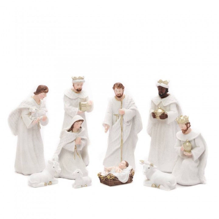 www.yeraya.com - Patung Set Natal Divine Nativity 17cm - Putih