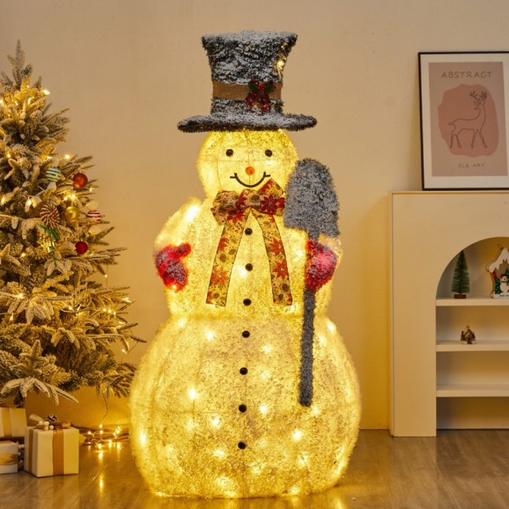 www.yeraya.com - Pajangan Natal Snowman Besar Kawat Lampu Warm White ...