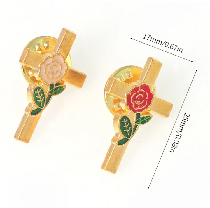 www.yeraya.com - Bross Salib Bunga Mawar
