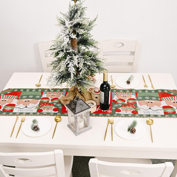 www.yeraya.com - Table Runner Natal (Taplak Meja Natal) 180cm / Santa Hijau
