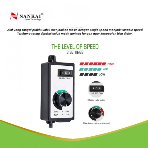 Nankai Tools - SPEED CONTROL 1500W 8A