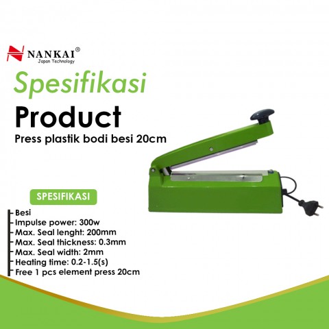 Nankai Tools - PRESS PLASTIK BODY BESI 20 CM