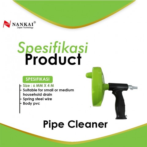 Nankai Tools - PIPE CLEANER / PEMBERSIH PIPA MANUAL 6MM X 4M