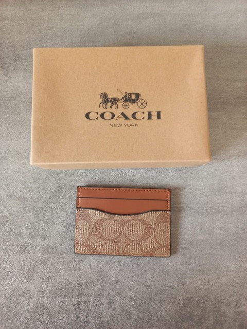 Branded Outlet - COACH SLIM CARD CASE IN SIGNATURE CANVAS