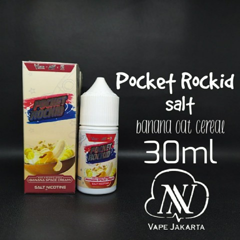 NNVape - Pocket Rockid Banana Space Cream Salt Nic 30ml 30mg by Tigac