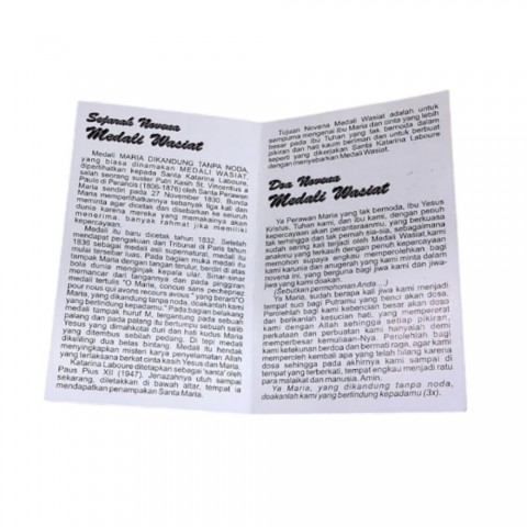 www.yeraya.com - Lembaran Doa Novena Medali Wasiat