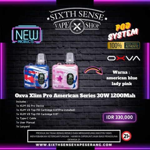 Sixthsensevape - Oxva Xlim SQ Pro American Series 30W 1200MAH