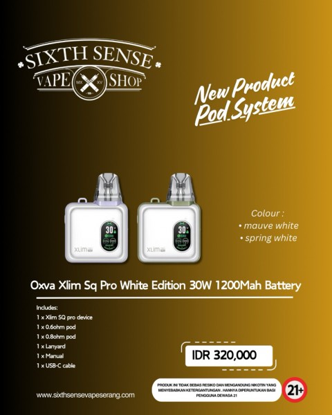 Sixthsensevape - Oxva Xlim SQ Pro White Edition 30W 1200Mah