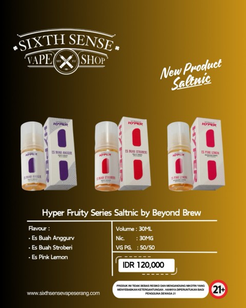 Sixthsensevape - Hyper Ice Fruity Series Saltnic 30ML 30MG By Beyond