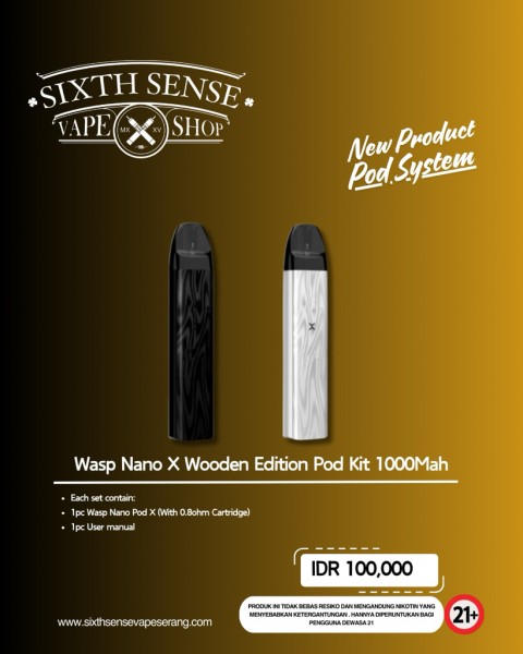Sixthsensevape - Wasp Nano X Wooden Edition Pod Kit 1000Mah