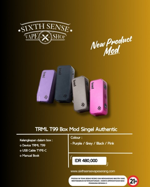 Sixthsensevape - Trml T99 Box Mod Singel Battery Authentic By Trml.id