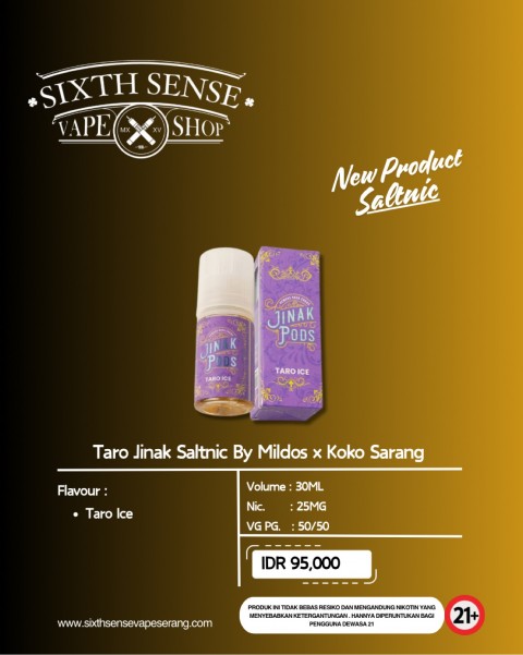 Sixthsensevape - Taro Jinak Saltnic 30ML 25MG By Koko x Mildos