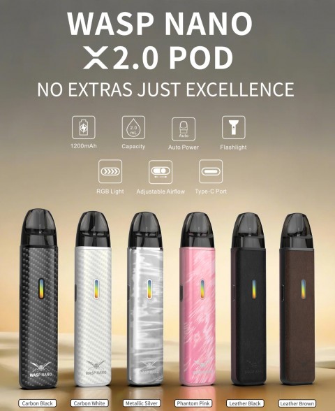 VAPEOI - Authentic Wasp Nano X 2.0 Pod System 1200mAh